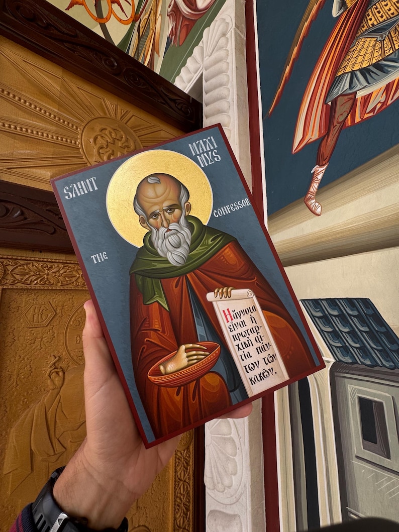 Handpainted Icon of Saint Maximus the Confesser | Byzantine Icon ...