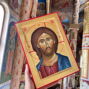 Handpainted Icon of Jesus Christ - Etsy