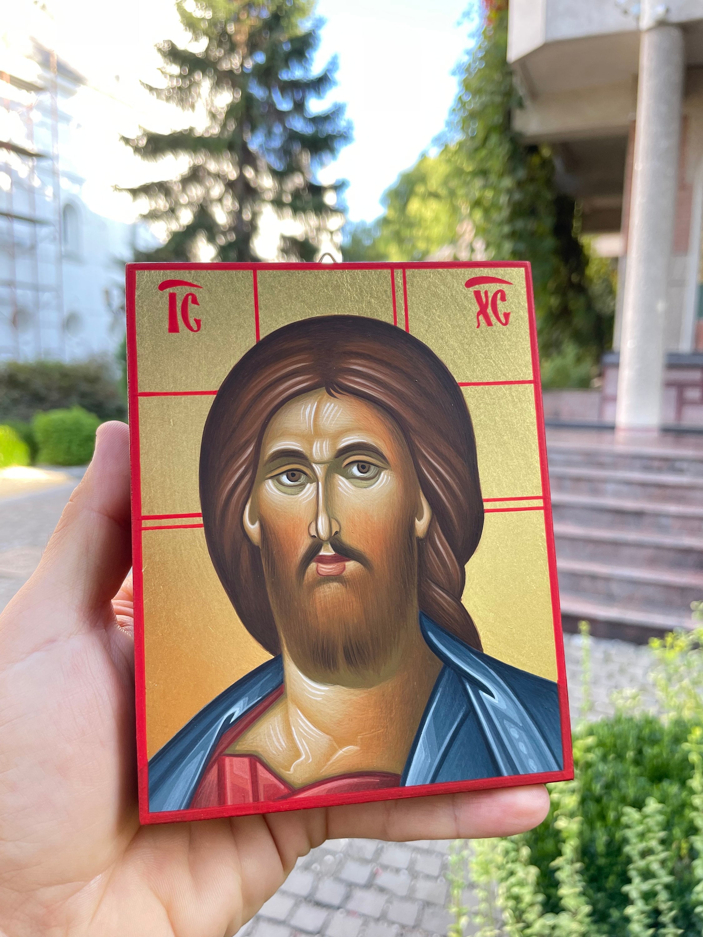 Hand Painted Icon of Jesus Christ on Linden Wood. - Etsy