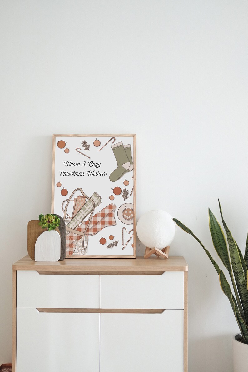 Warm & Cozy Christmas Wishes Art Print | Digital Download - Etsy