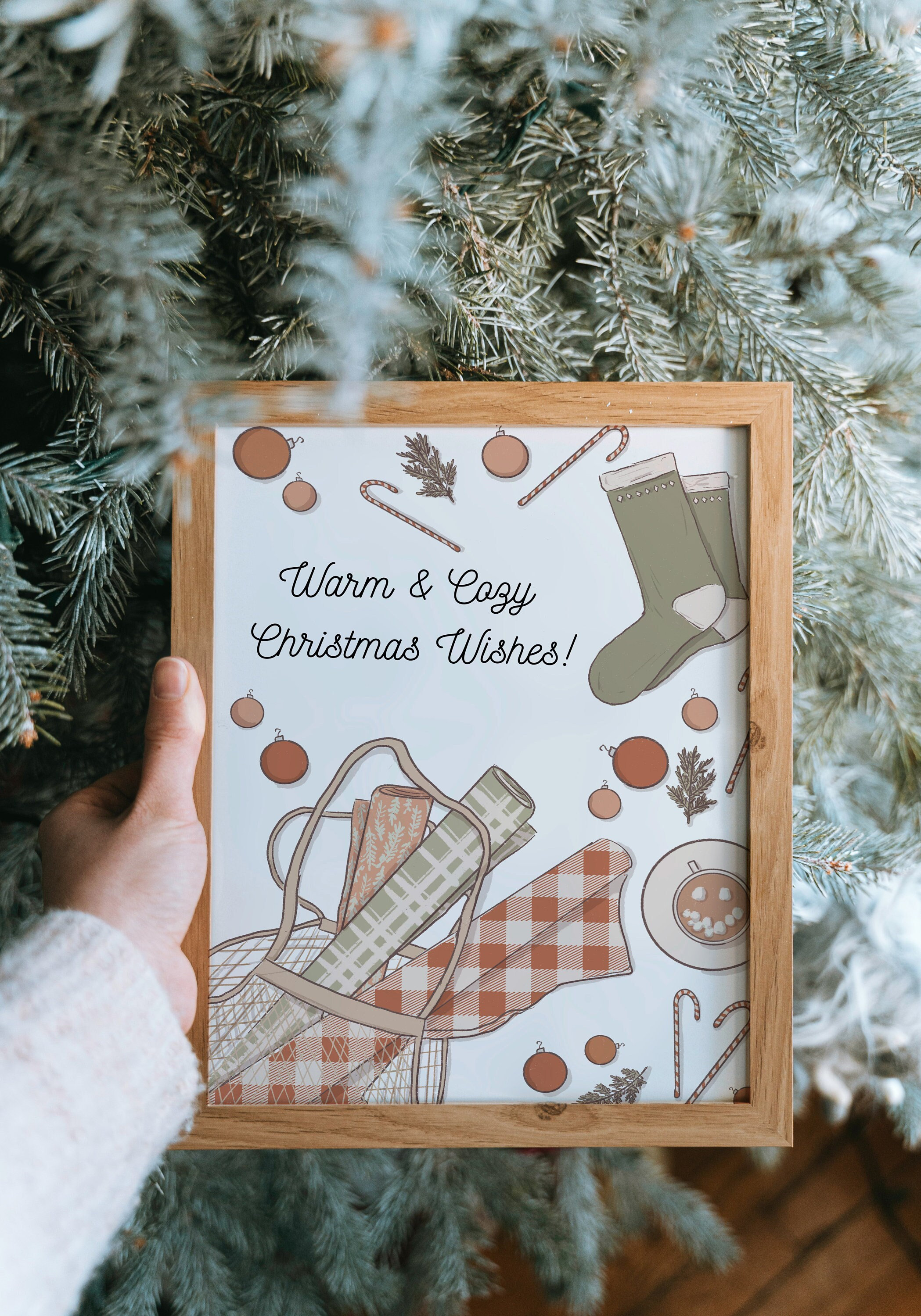 Warm & Cozy Christmas Wishes Art Print | Digital Download - Etsy