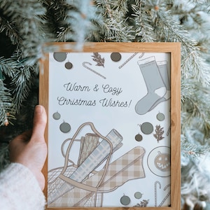 Warm & Cozy Christmas Wishes Art Print | Digital Download - Etsy
