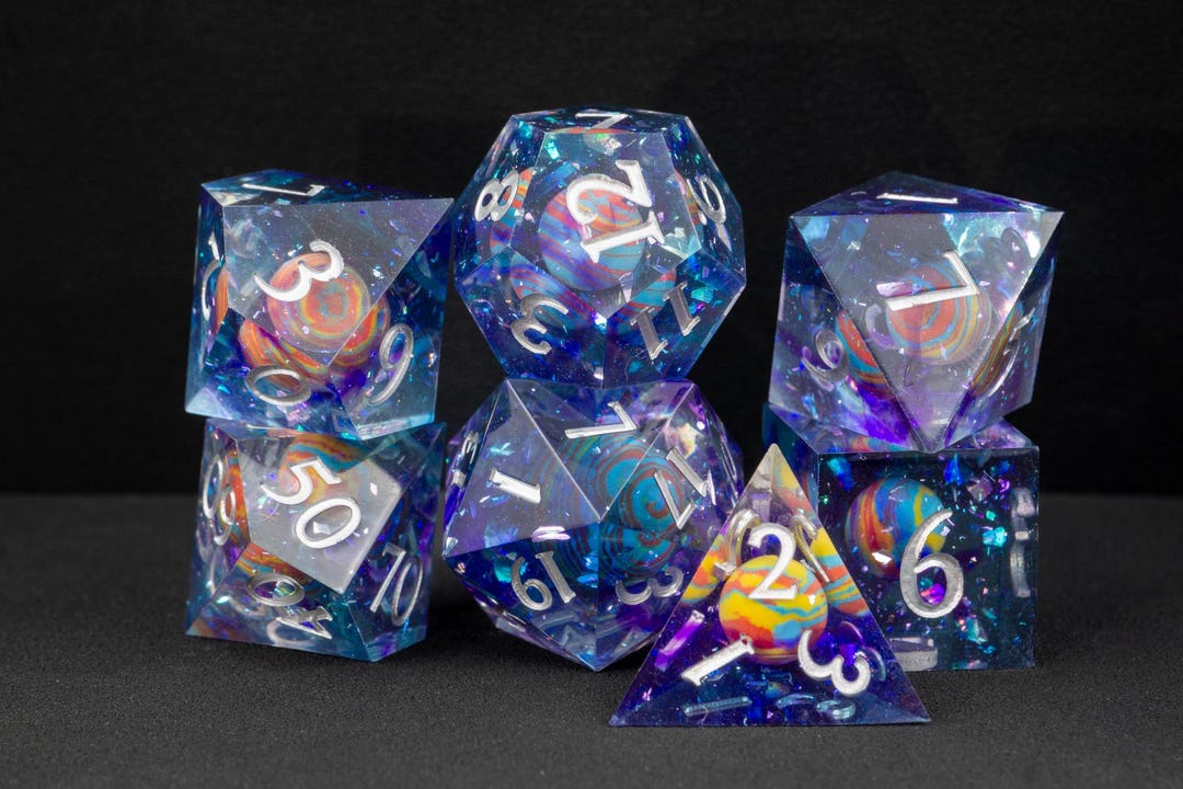 Planet Dnd Dice Set Resin Dice Critical Role DND Gift D6 D20 - Etsy