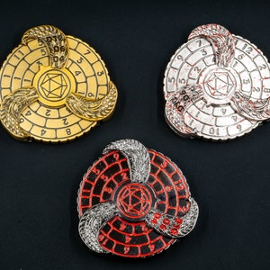 DND Metal Fidget Spinner Dice Metal Spinner Dice for Role Playing Games ...