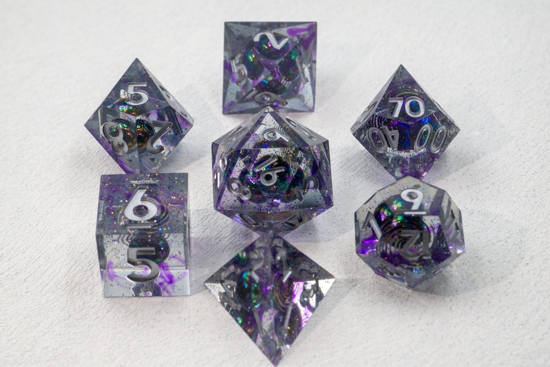 Black Planet Dnd Dice Set Resin Dice Critical Role DND Gift D6 D20 - Etsy