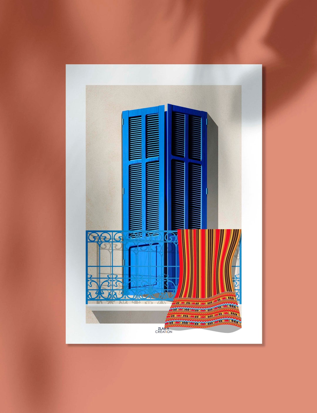 Algeria Poster Balcony Kabylie, Minimalist Poster, Home Decor, Wall Art Algeria - Etsy