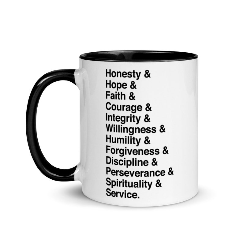 Spiritual Principles of AA / NA / 12 Steps Sobriety Gift | Etsy