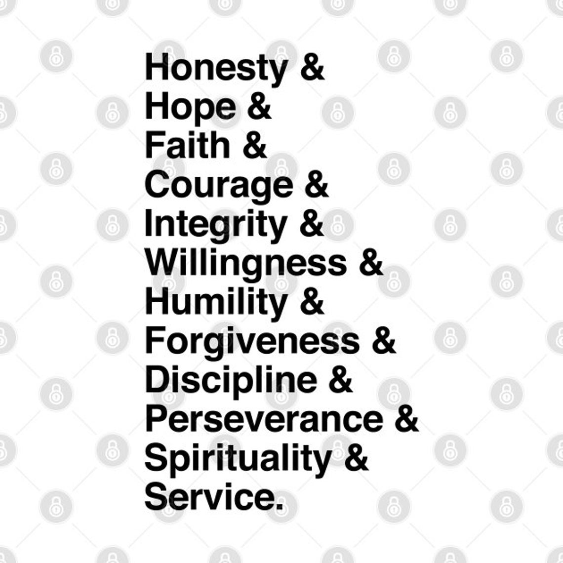 Spiritual Principles of AA / NA / 12 Steps Sobriety Gift | Etsy