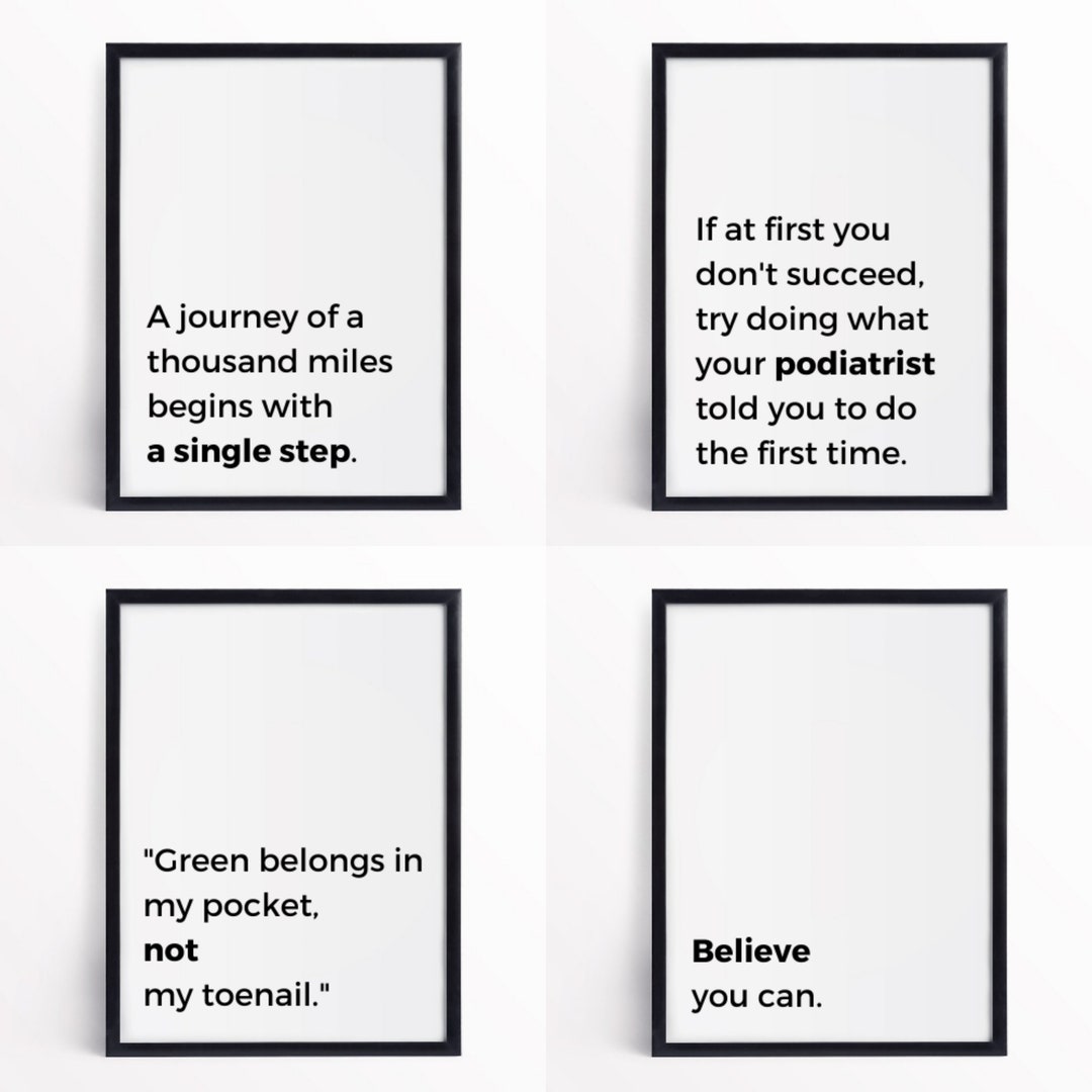 Printable PDF 12 Medical Office Quotes to Inspire Humor, Podiatry ...