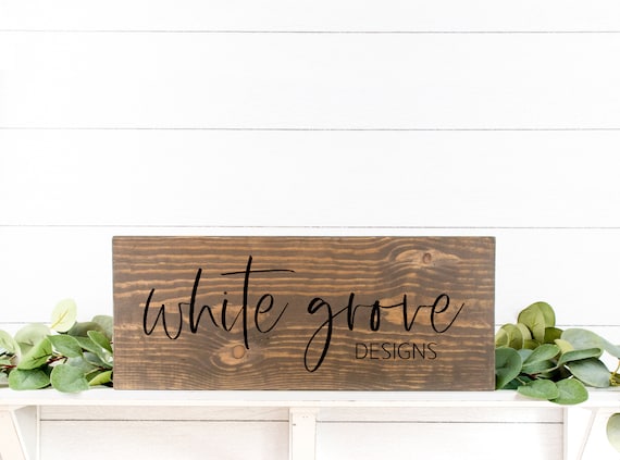 Stained Wood Sign Mockup 8x18 Wood Sign Mockup Wood Sign | Etsy