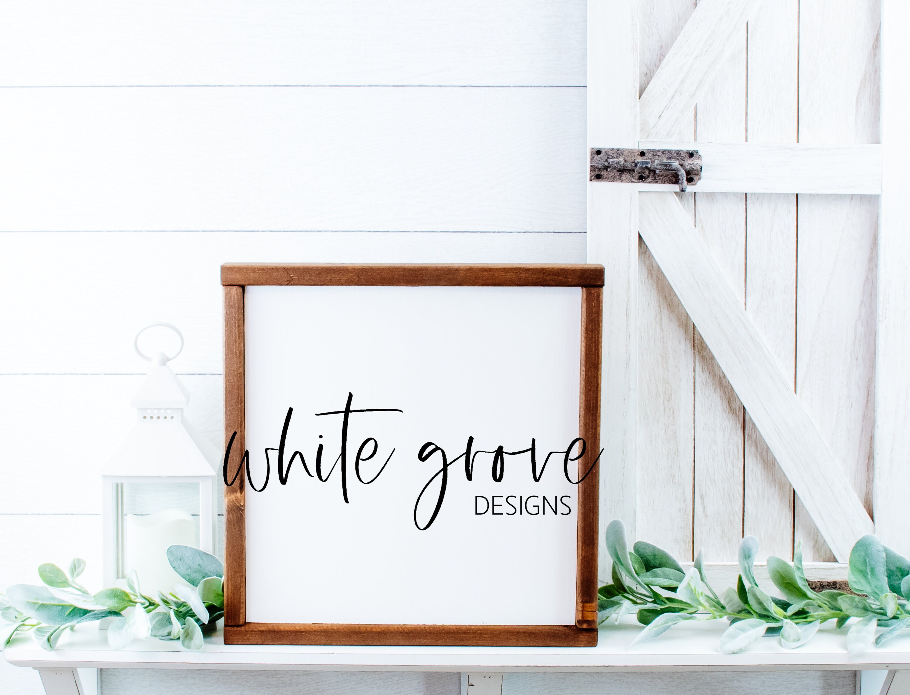 Wood Sign Mockup 12x12 Sign Framed Wood Sign Farmhouse - Etsy