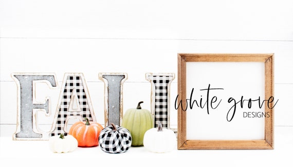 Fall Mockup Reverse Canvas Sign Mockup 10x10 Wood Sign - Etsy