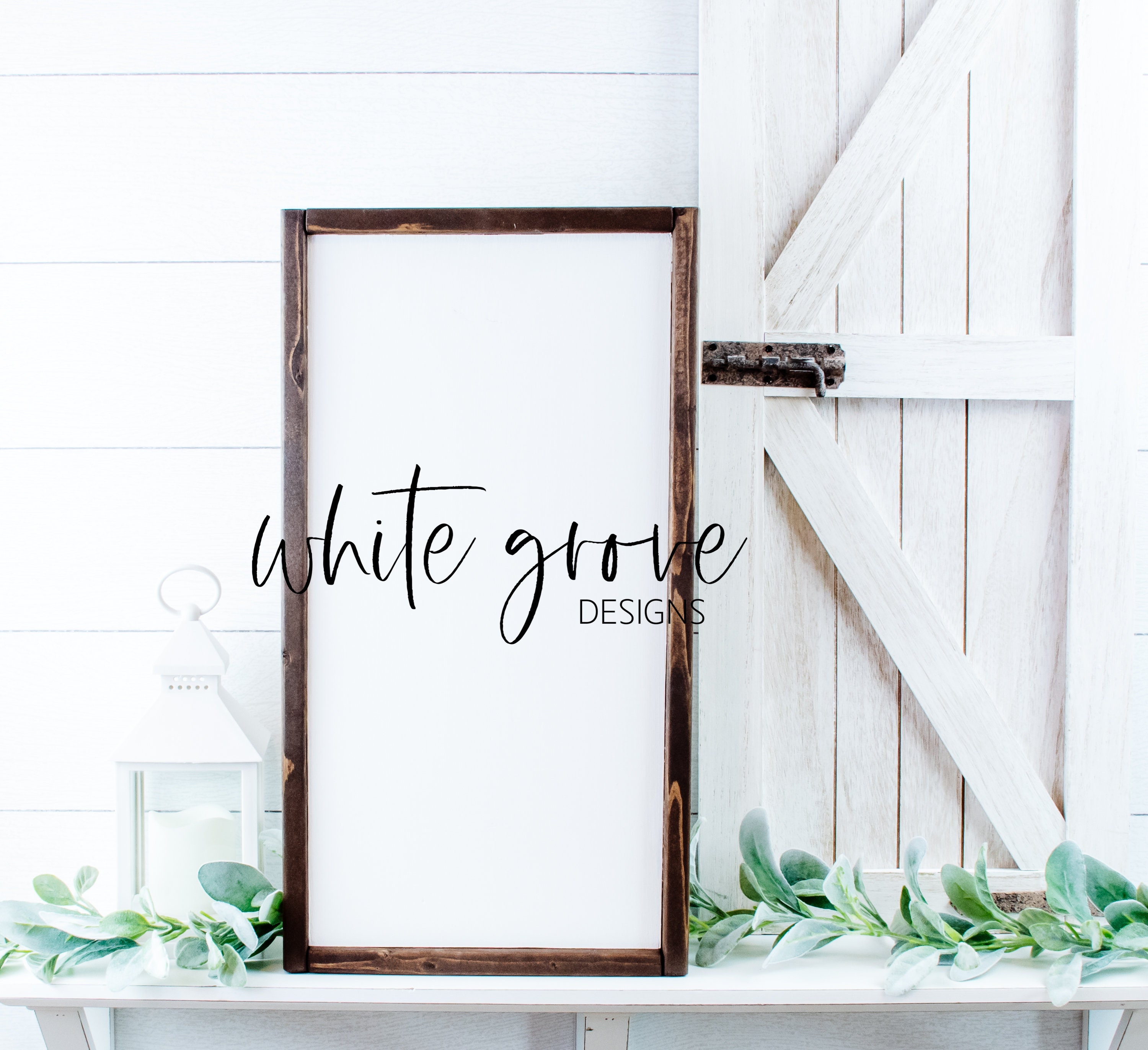 Wood Sign Mockup 10x20 Sign Framed Wood Sign Farmhouse - Etsy