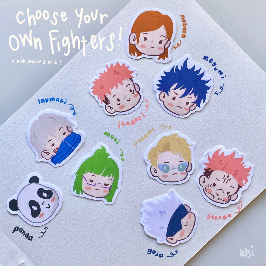 JJK STICKERS choose Your Own Fighters Now Avaliable - Etsy
