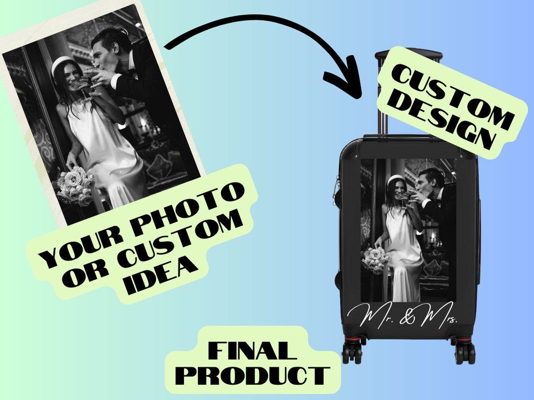 Personalized Suitcase Luggage Set Photos Pets People Places 21 Colors ...