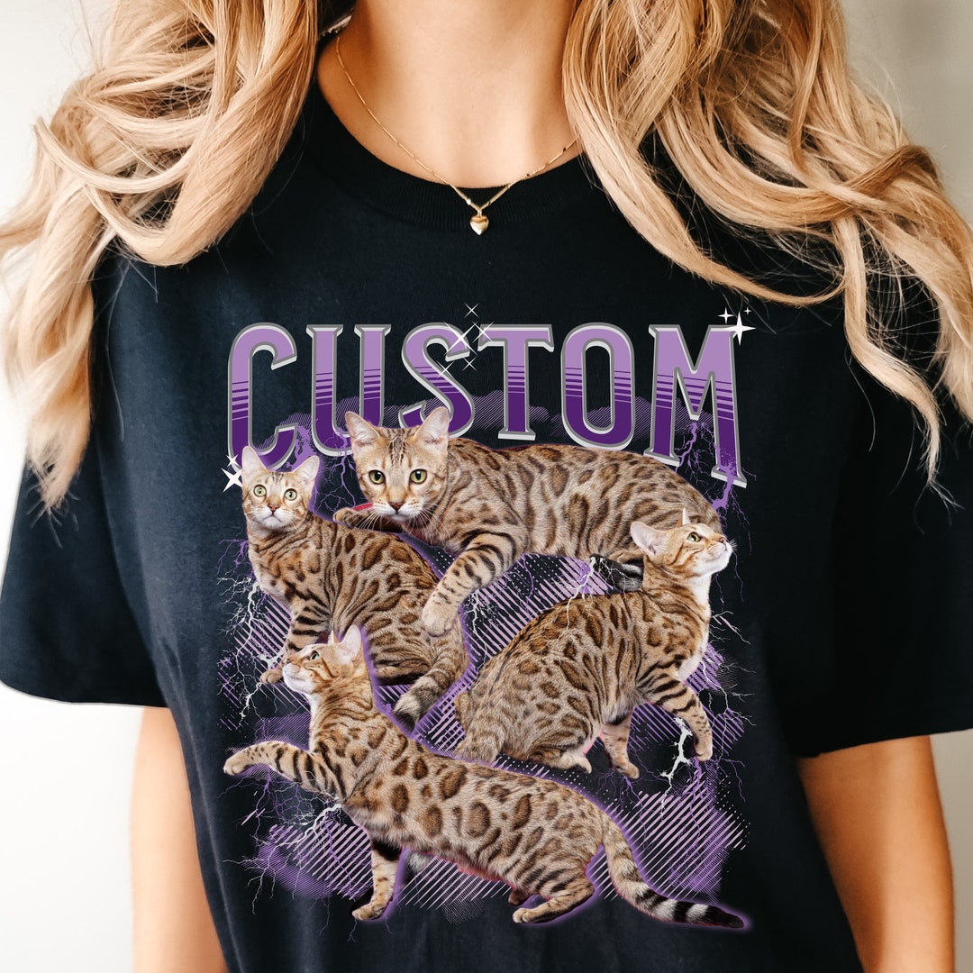 Retro 90'S Custom | Cat Mom Shirt | Pet Owner Shirt | Custom Cat ...
