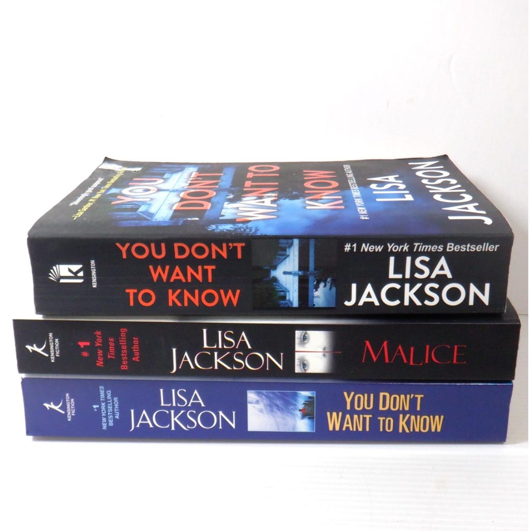 Lisa Jackson Thriller Book Lot - You Don’t Want to Know (x2), Malice ...