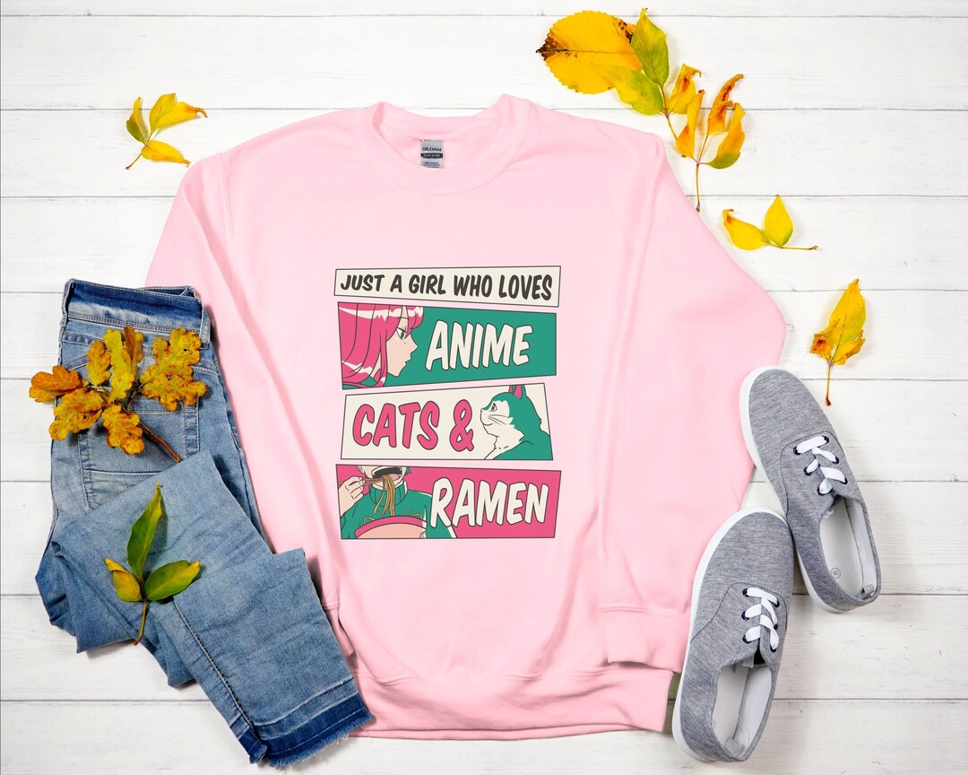 Anime Cats Ramen Shirt, Kawaii Clothes, Anime Shirt, Harajuku Clothes ...