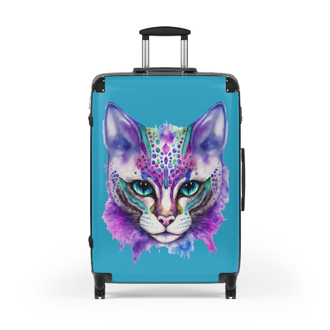 Cute Cat Suitcase for Cat Lovers Mardi Gras Party Cat Gift - Etsy