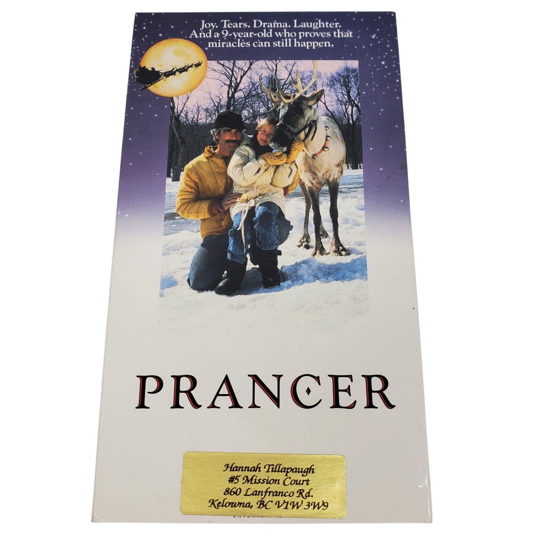 Prancer 1989 Vintage VHS Movie Family Drama Starring Sam Elliott Cloris ...