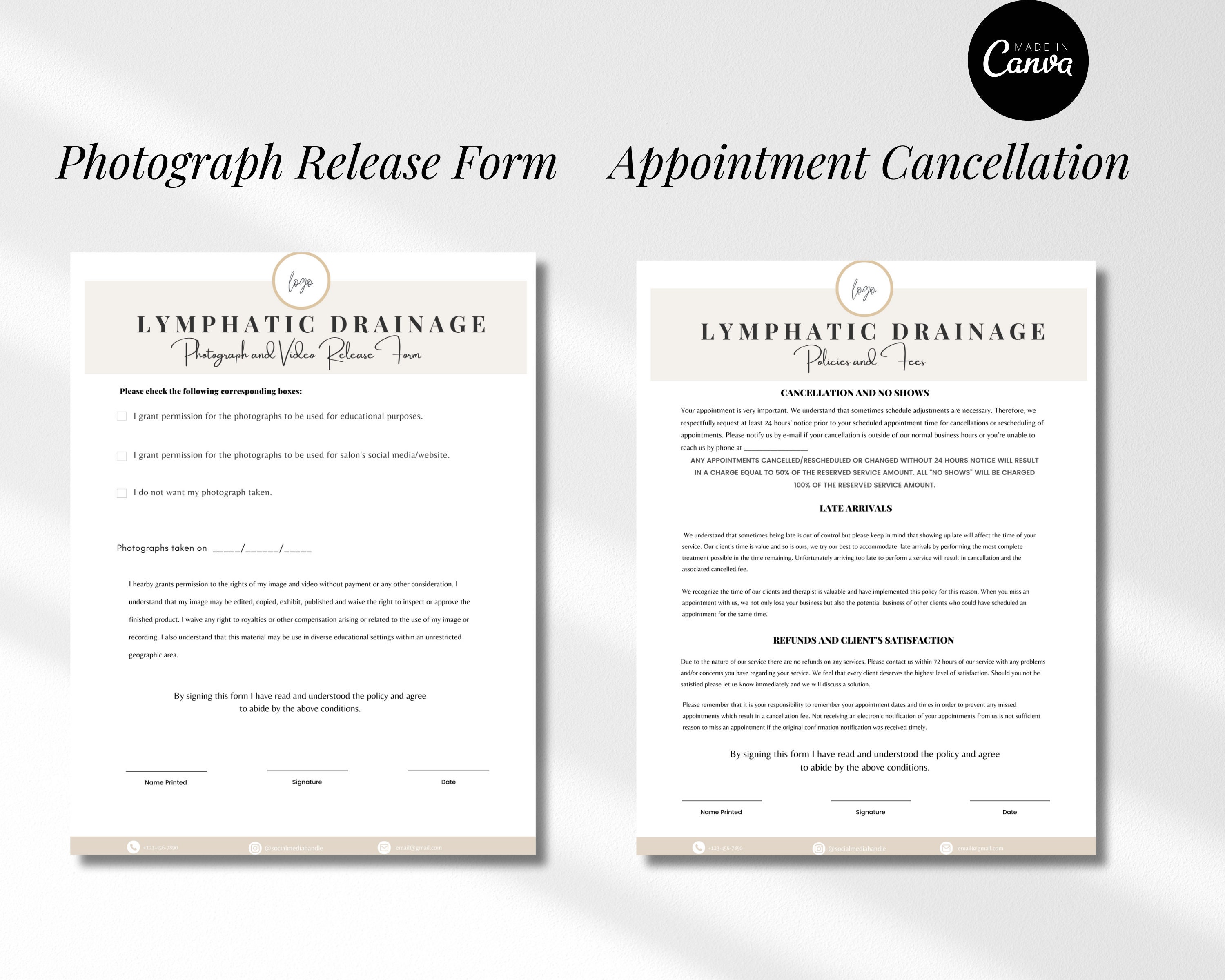 Lymphatic Drainage Forms Editable Lymphatic Drainage Templates ...