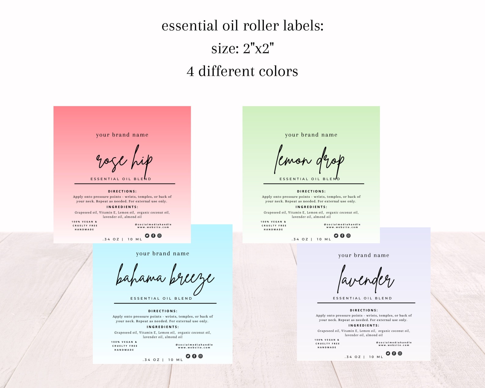 Custom PRODUCT LABEL, CANVA Label Template, Dropper Bottle Label ...