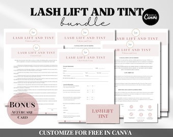 Lash Lift and Tint Client Intake and Consent Form Editable Lash Lift ...