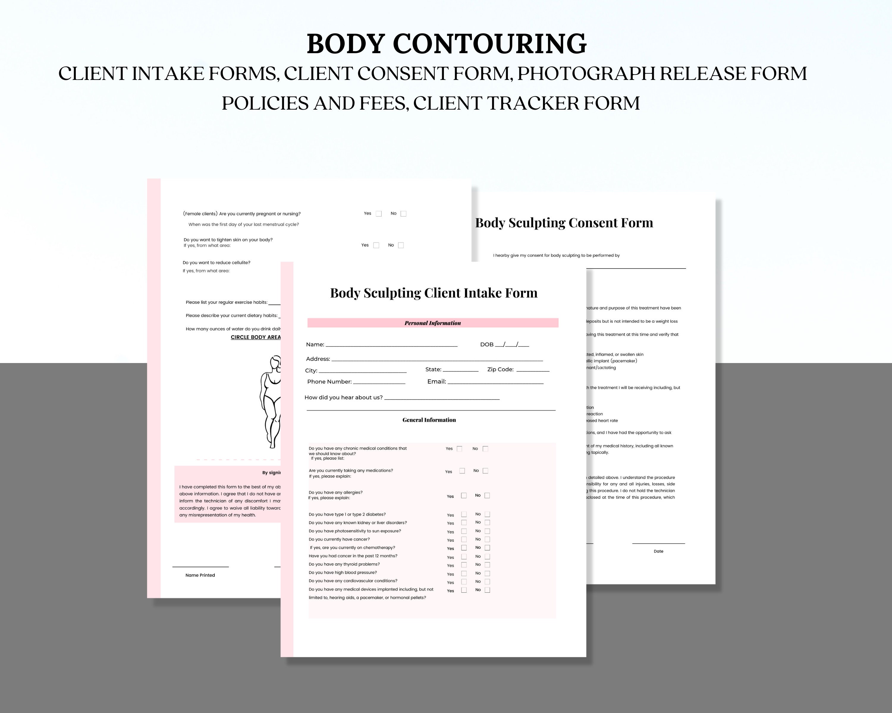 Body Contouring Bundle Forms Body Contouring Radio - Etsy