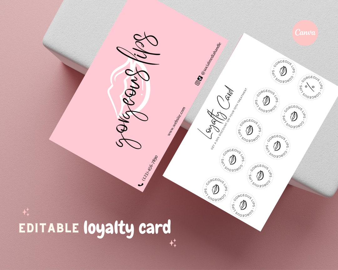 Loyalty Punch Card, Canva Business Card, Loyalty Card, Luxury Classy ...