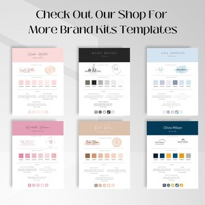 Brand Kit Template, Canva Branding Kit, Brand Board Template, Digital ...