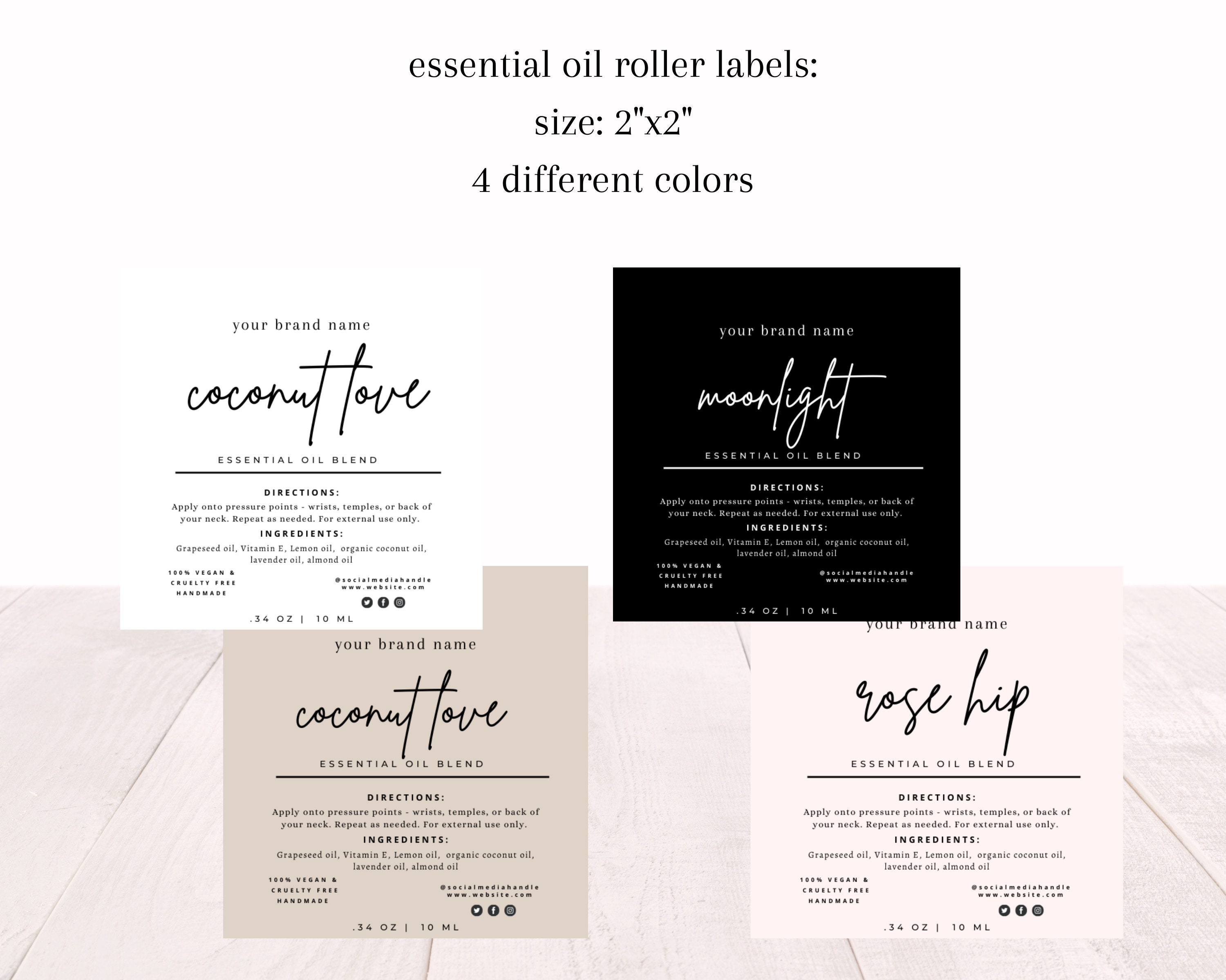 Custom PRODUCT LABEL, CANVA Label Template, Dropper Bottle Label ...