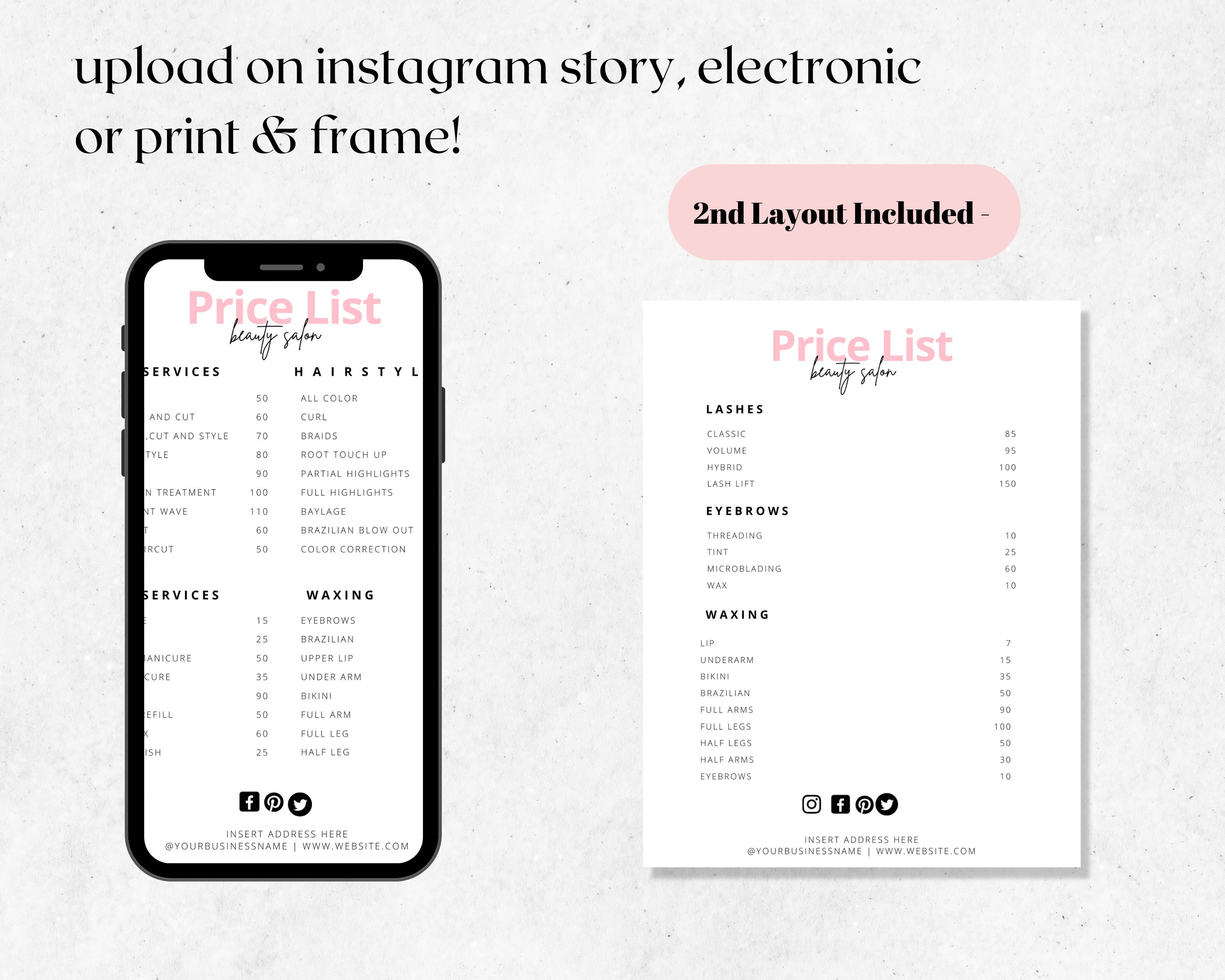 Price List Template EDITABLE Price List Price Sheet Template Digital price-list-template-editable-price-list-price-sheet-template-digital