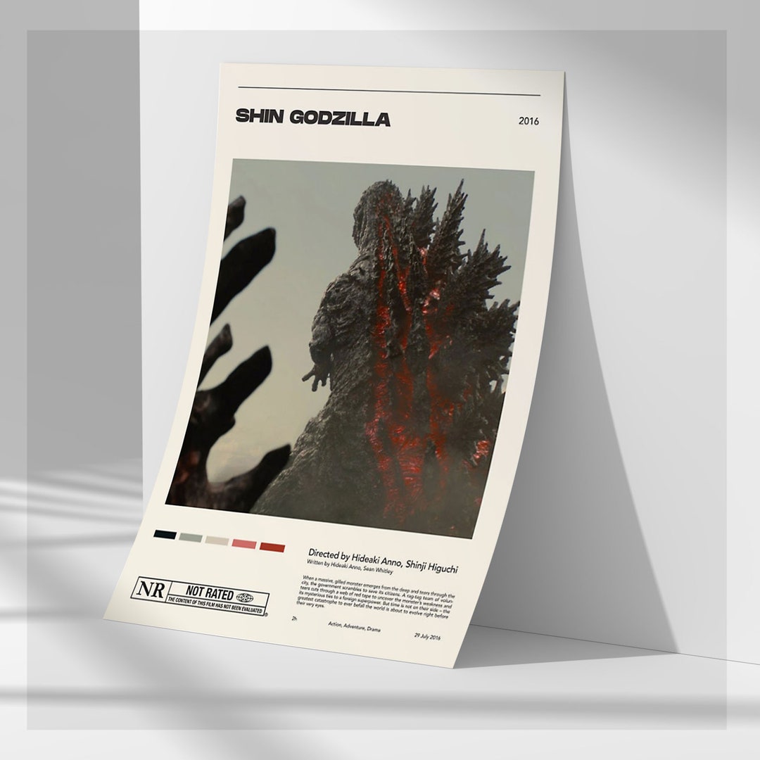 Shin Godzilla Poster, Derected by Hideaki Anno & Shinji Higuchi Vintage ...