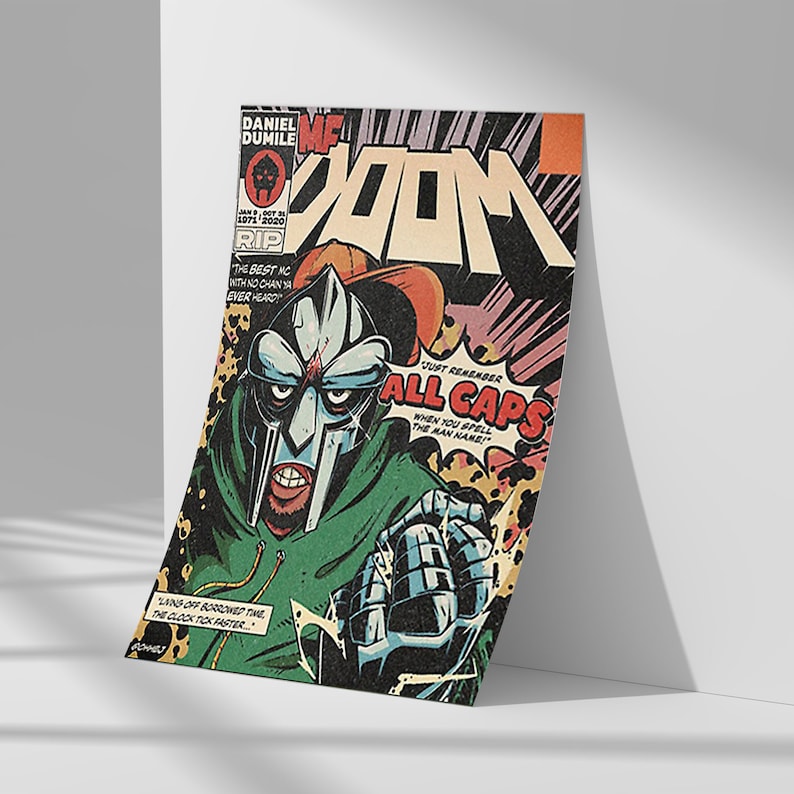 MF Doom Vintage Poster, Home Living Decor, Unique Gifts, Home Decor ...
