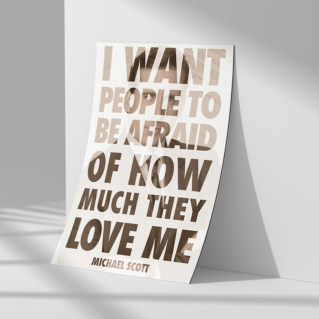 Michael Scott the Office Quote Poster, Michael Scott Art, Movie Poster ...