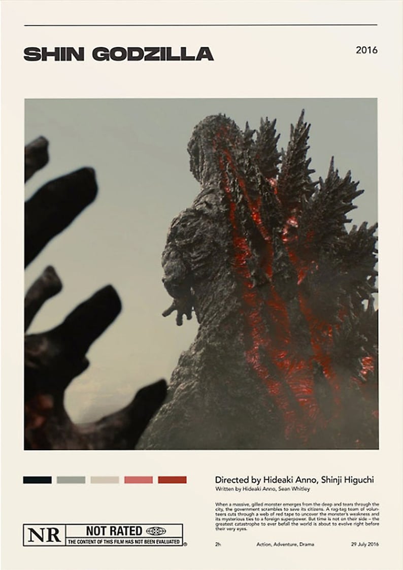 Shin Godzilla Poster Derected by Hideaki Anno & Shinji - Etsy