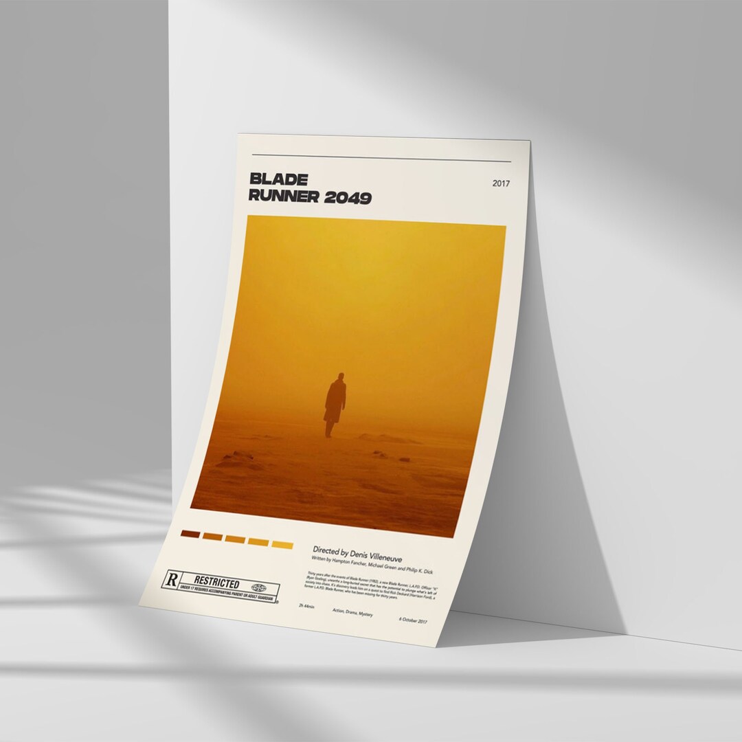 Blade Runner 2049 Directed by Denis Villeneuve Vintage Retro Art Print ...