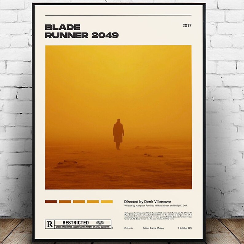 Blade Runner 2049 Directed by Denis Villeneuve Vintage Retro Art Print ...