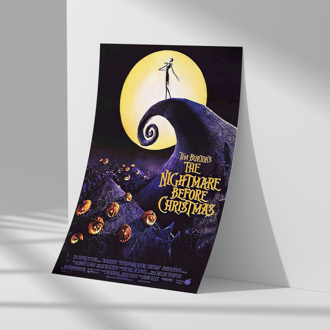 The Nightmare Before Christmas Movie Poster, Unique Gifts, Home Decor ...
