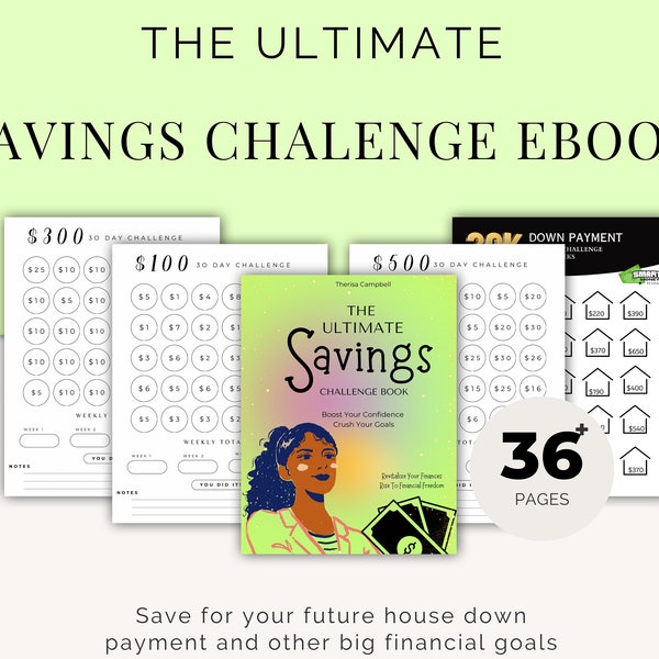 Savings Challenge Printable Savings Challenge Bundle A6 Sized Mini ...