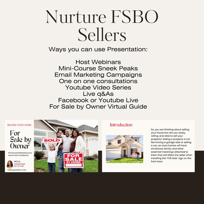 FSBO Email & Text Templates: Real Estate Agent Marketing (canva) - Etsy