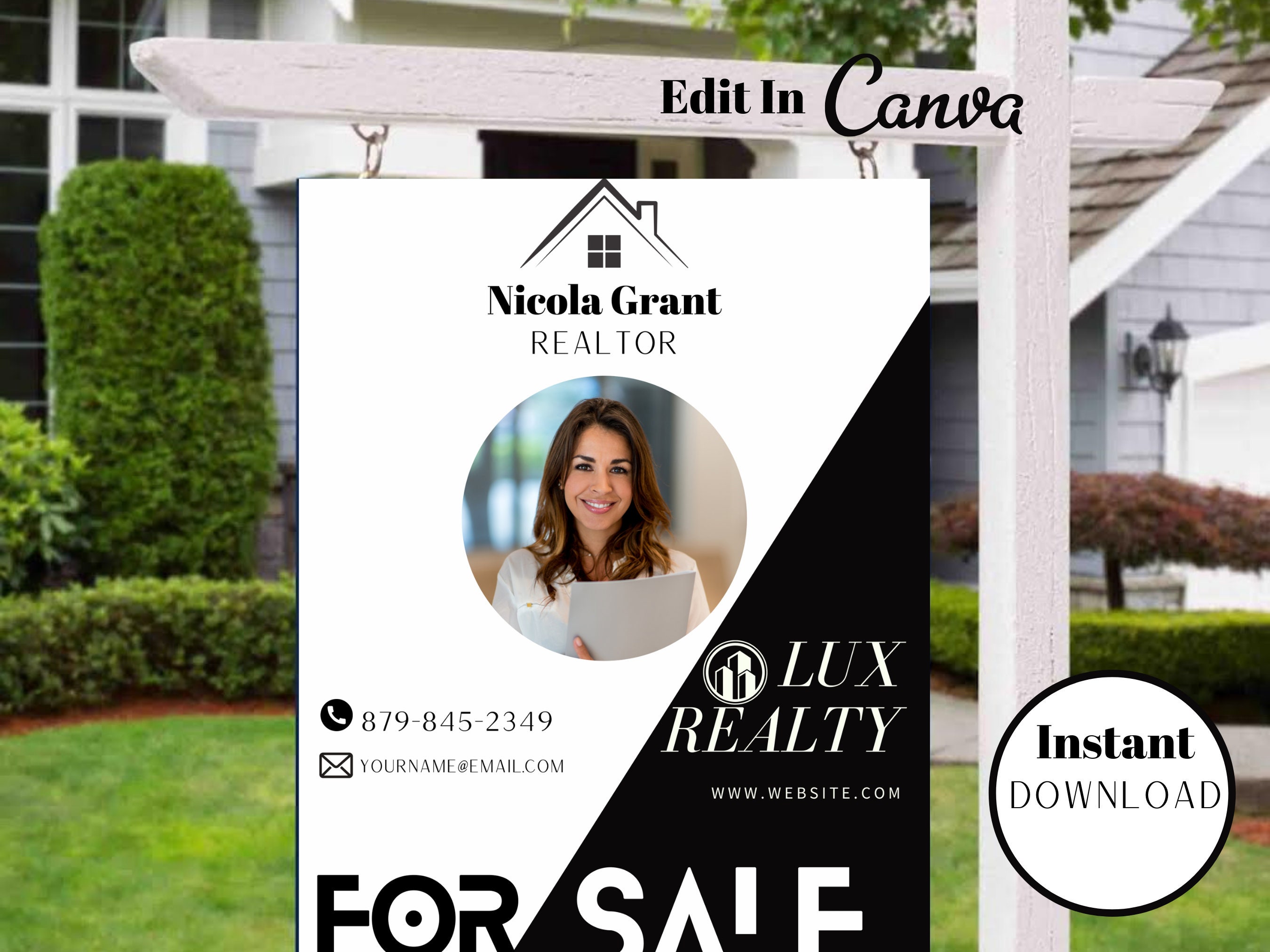 Real Estate Yard Sign Designs|luxury Real Estate Signs| for Sale Yard ...