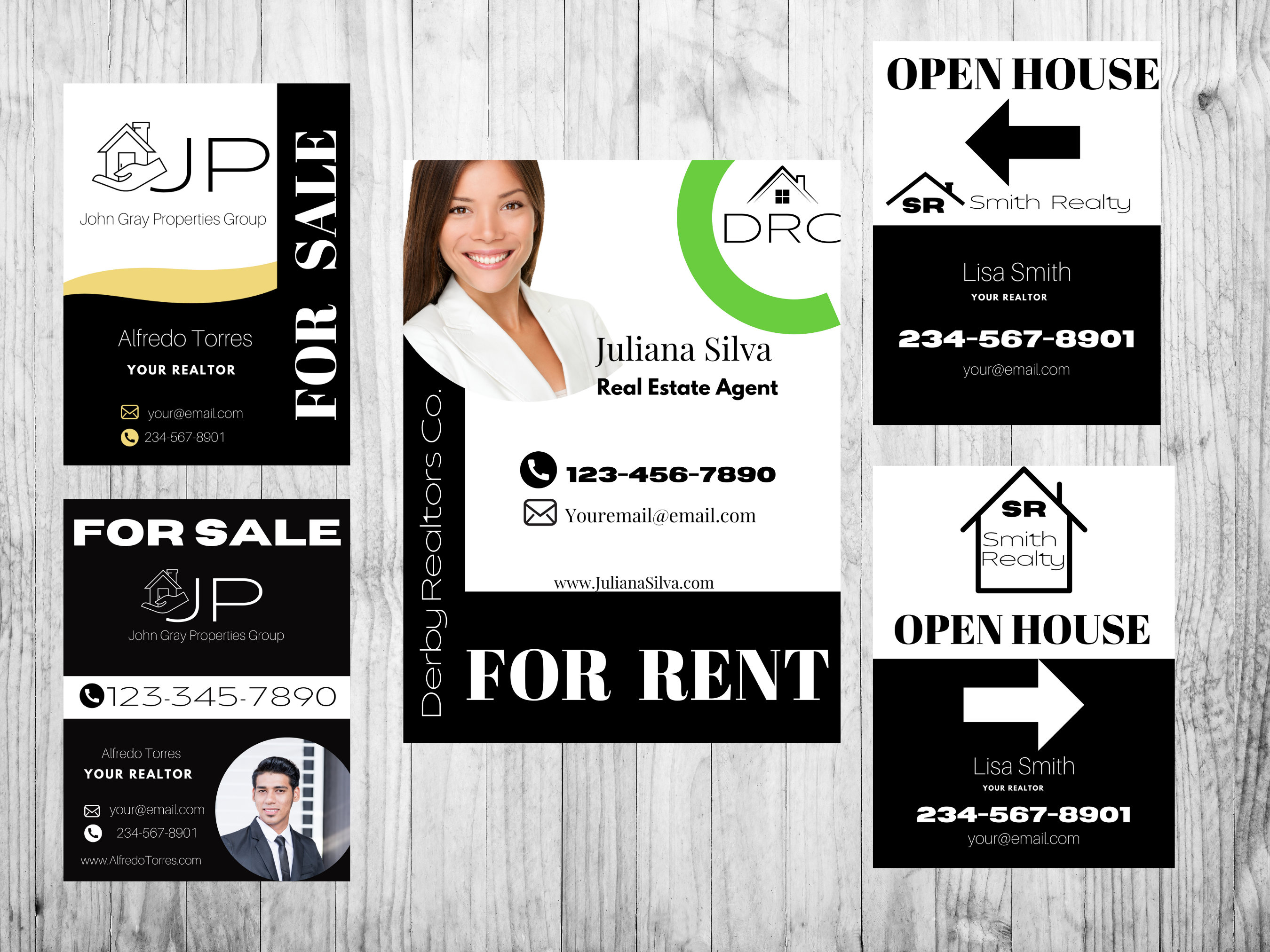 Real Estate Yard Sign Templates Package, Canva Premium Templates, Open ...