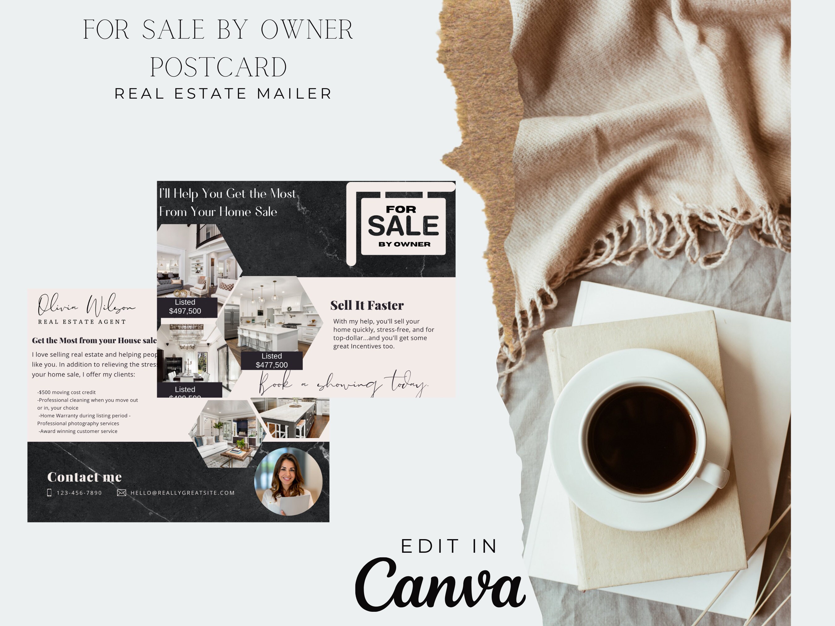 Set of for Sale by Owner MAILER| Sell Your Home Fast Postcard| FSBO ...