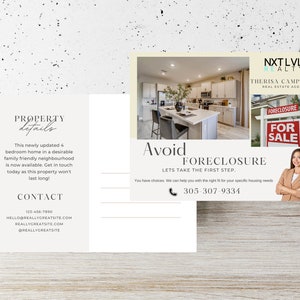 Preforeclosure Postcard Campaign, Listing Postcard, Seller Postcards ...