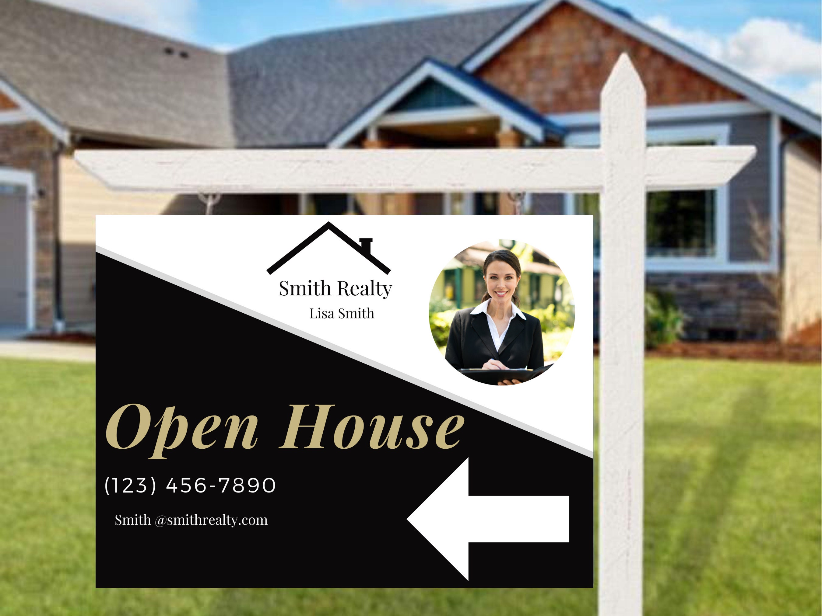 Real Estate Yard Sign Templates Package, Canva Premium Templates, Open ...