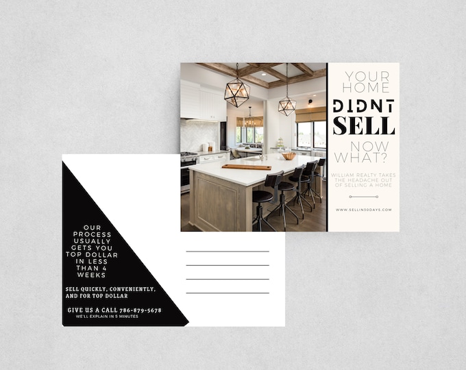 Expired Listing Postcards Expired Listing Handout Home - Etsy