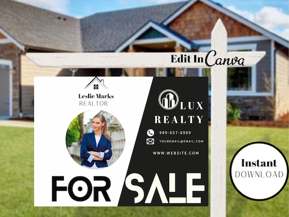 Luxury Real Estate Sold Sign Luxury Real Estate For Sale Sign Etsy