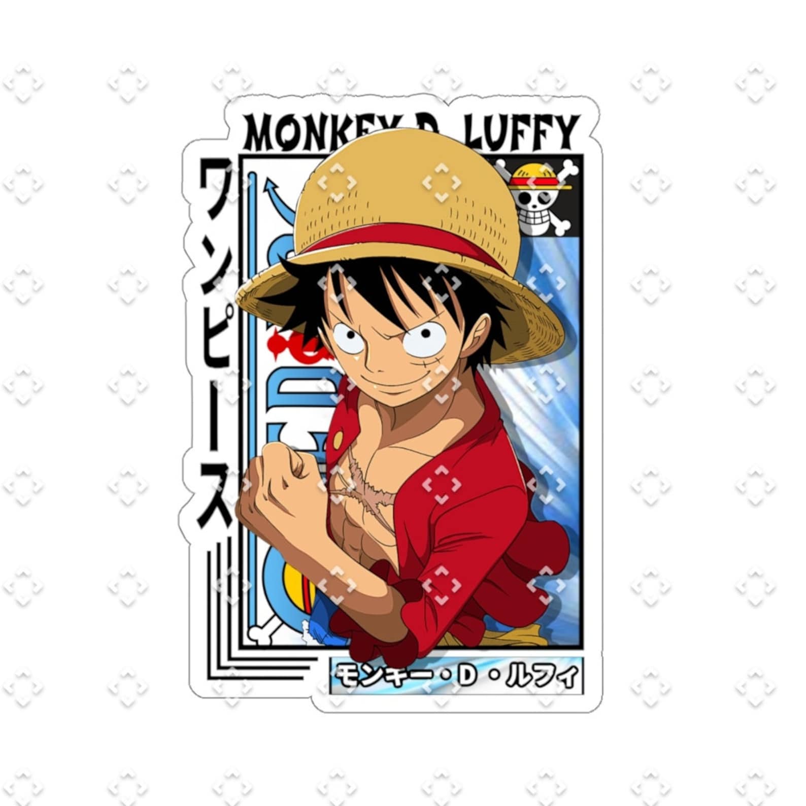 Monkey D. Luffy Sticker One Piece Sticker Anime Sticker | Etsy