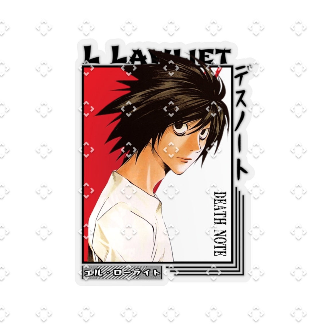 L Lawliet Sticker Death Note Sticker Anime Sticker | Etsy